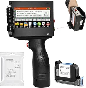 Portable Mini Label Qr Code Printer Machine, Handheld Inkjet Barcode ...