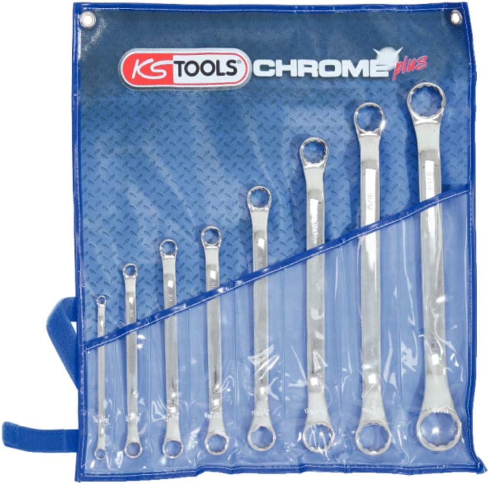 Amazon.com: CHROMEplus Double ring spanner set, offset, 8 pcs : Tools ...