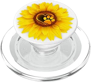 Amazon.com: Paw Print Dog Paw Cute Dog Love Yellow Sunflower White ...