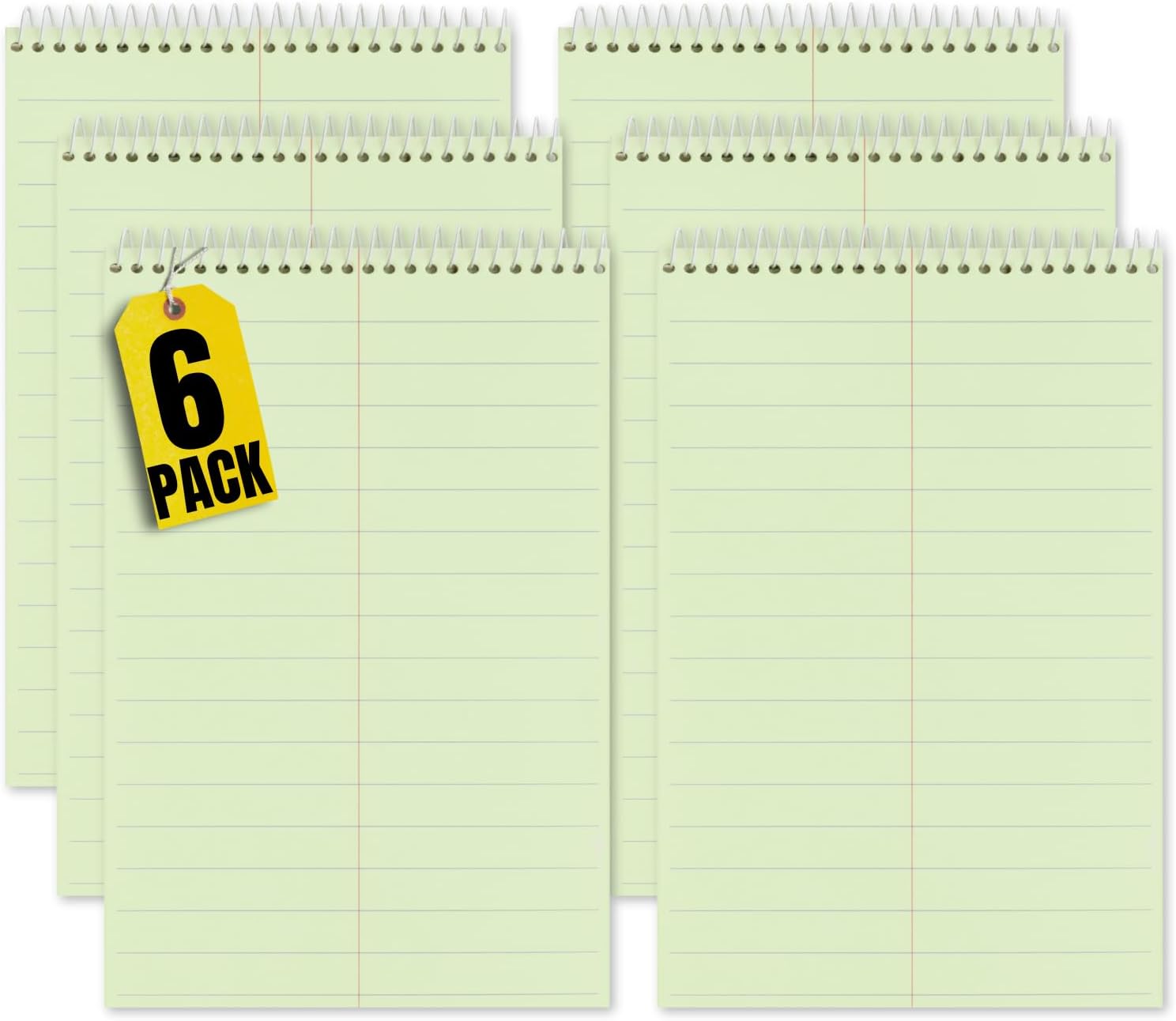 Amazon.com : 1InTheOffice Steno Pads Spiral 6x9, Top Spiral Notepad ...
