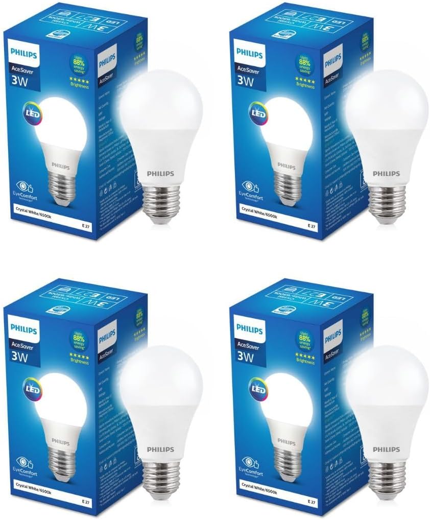 Buy PHILIPS 3-watt LED Bulb | AceSaver LED Bulb | Base: E27 Light Bulb ...
