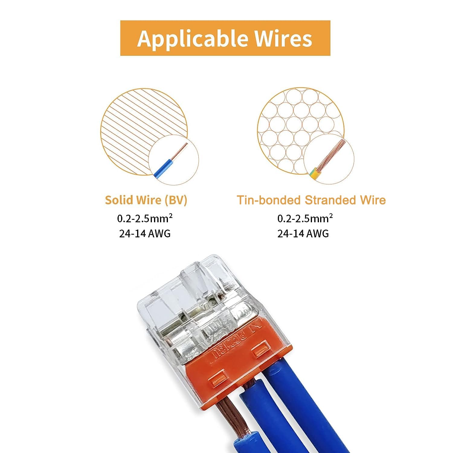 Snapklik.com : Dicio Push-in Wire Connectors Nuts 10pcs Terminals UL ...