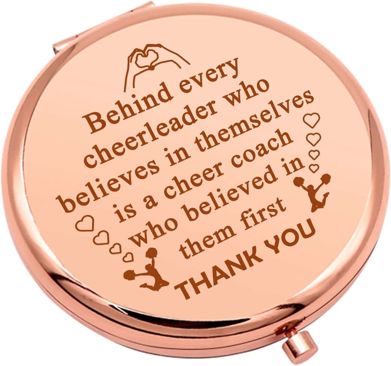 Amazon.com: Cheer Coach Gift Rose Gold Compact Mirror Appreciation Gift ...