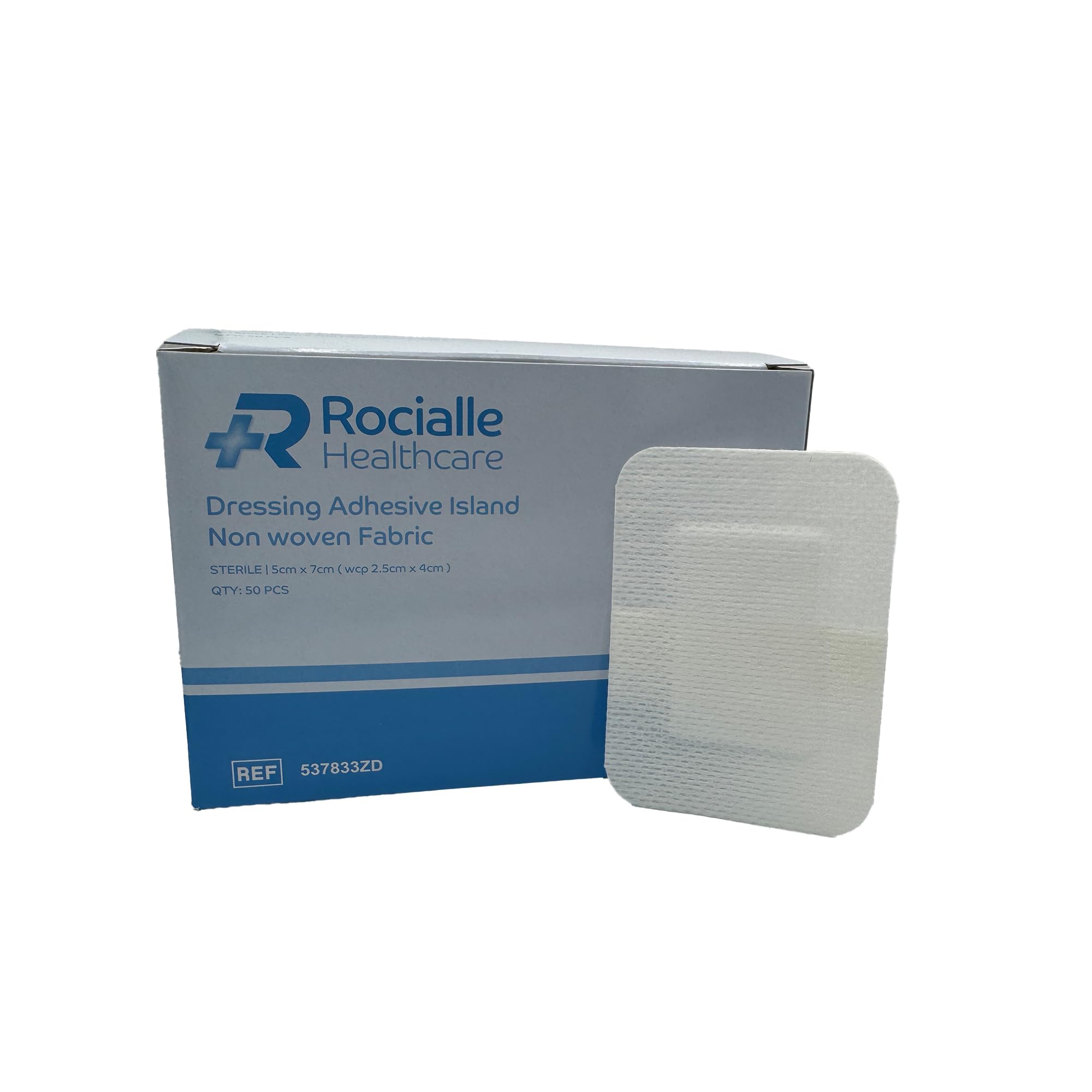 Rocialle Healthcare Non-Woven Adhesive Dressings - Hypoallergenic Plasters with Absorbent Pad ...