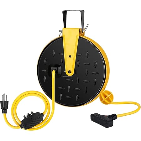 DEWENWILS 30 Ft Retractable Extension Cord Reel, Ceiling/Wall Mount 16/ ...