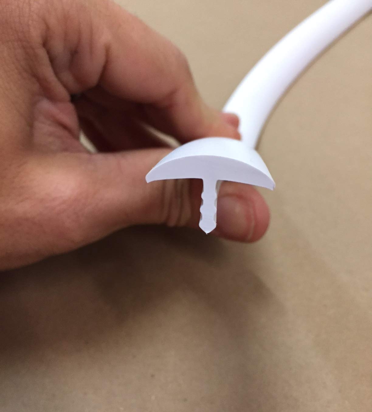 Amazon.com: 13/16" White T Molding Flexible Gap Edge Trim - RV, Travel ...