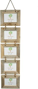 Nicola Spring Hanging 5-Photo Frame - Fits Photo Size 6 x 4 (15 x 10cm ...