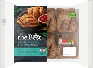 Morrisons The Best Pork Turkey and Stuffing Rolls : Amazon.co.uk: Grocery