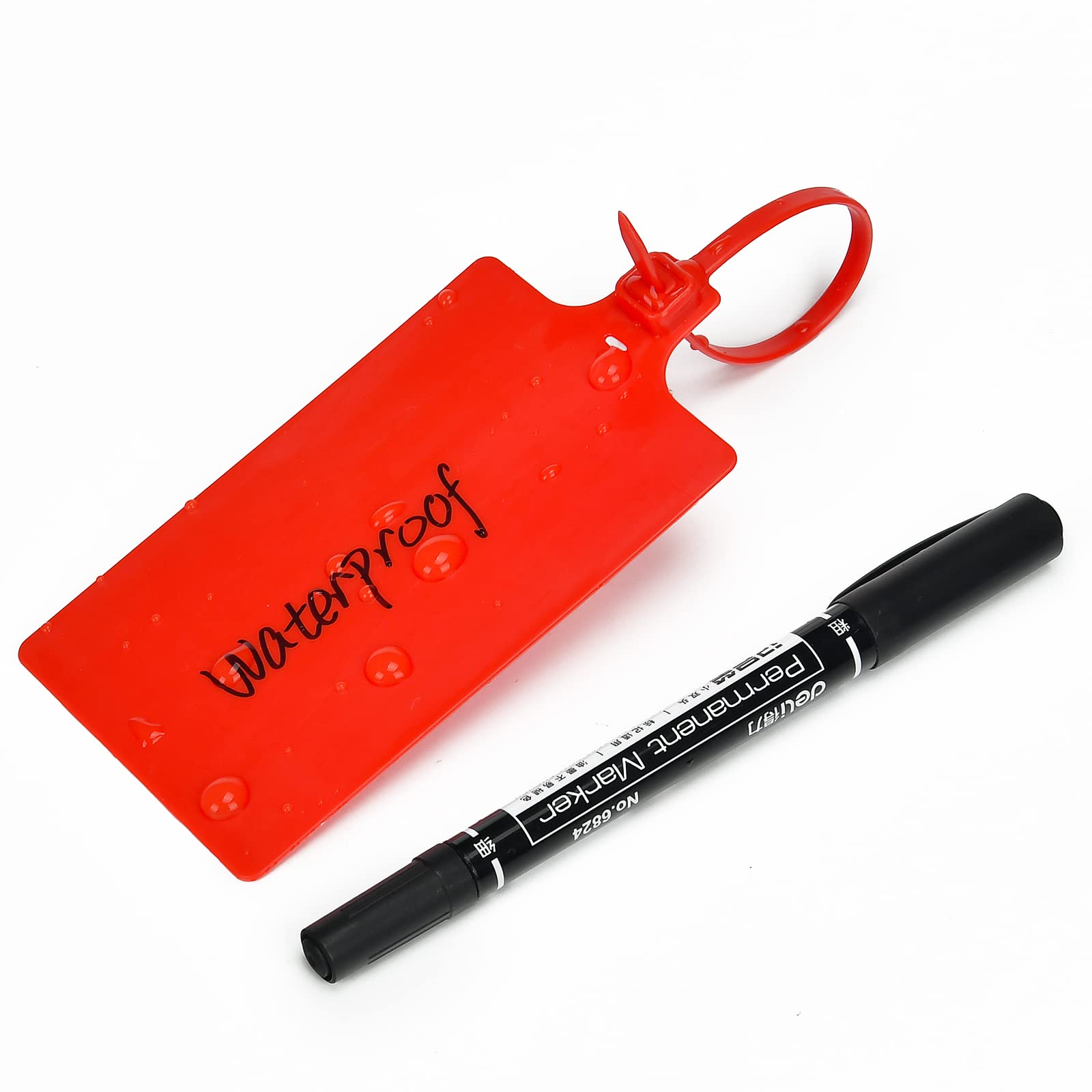 Snapklik.com : LeadSeals 50 Red Plastic Water Proof Shipping Tags ...