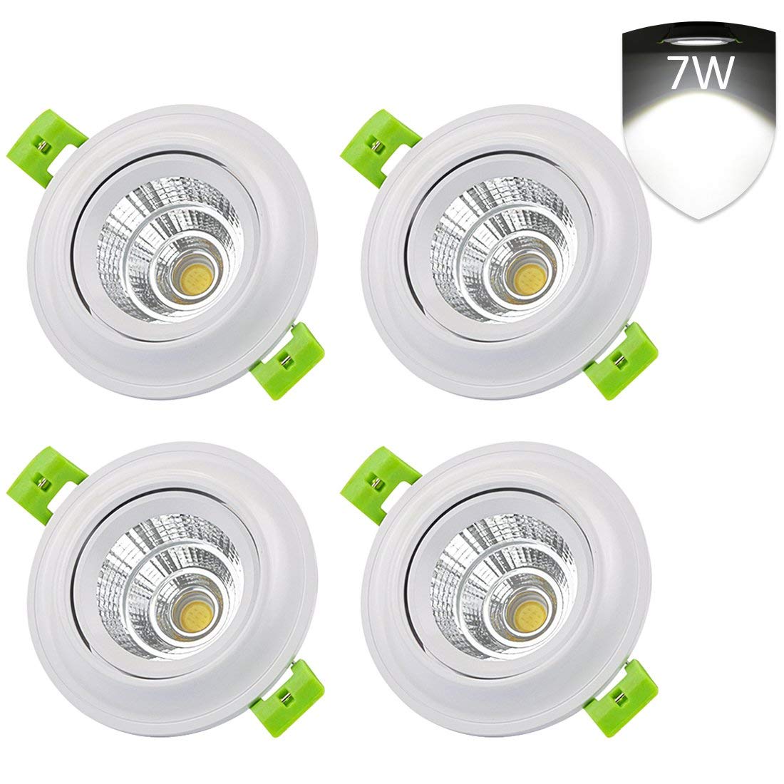 Buy LEDMO 7W LED Round Ceiling Light 700LM Ideal 70W Replacements COB ...