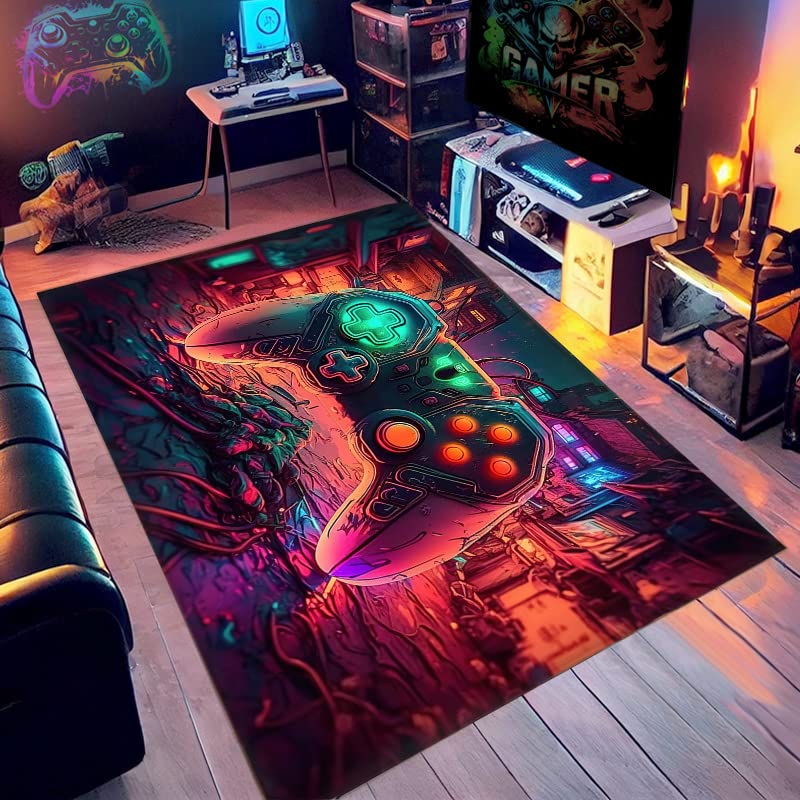 Amazon.com: NEBOTON Gaming Rug, Cool Game Controller Image, for Game ...