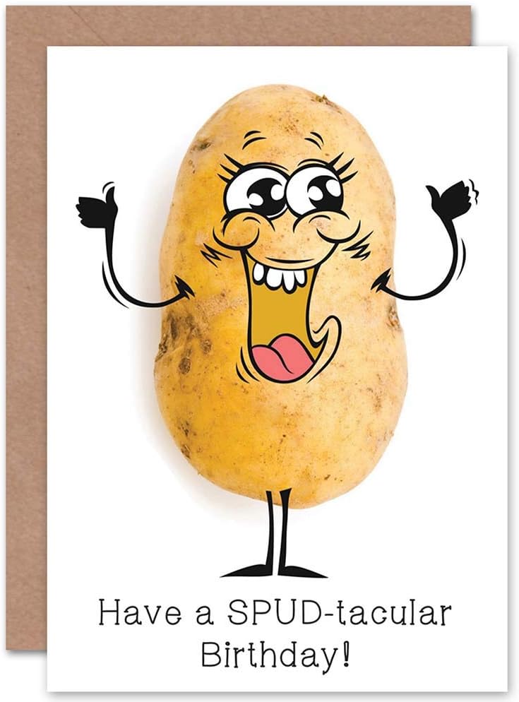 Amazon.com : Wee Blue Coo NEW BIRTHDAY SPUD POTATO FUNNY HUMOUR ART ...