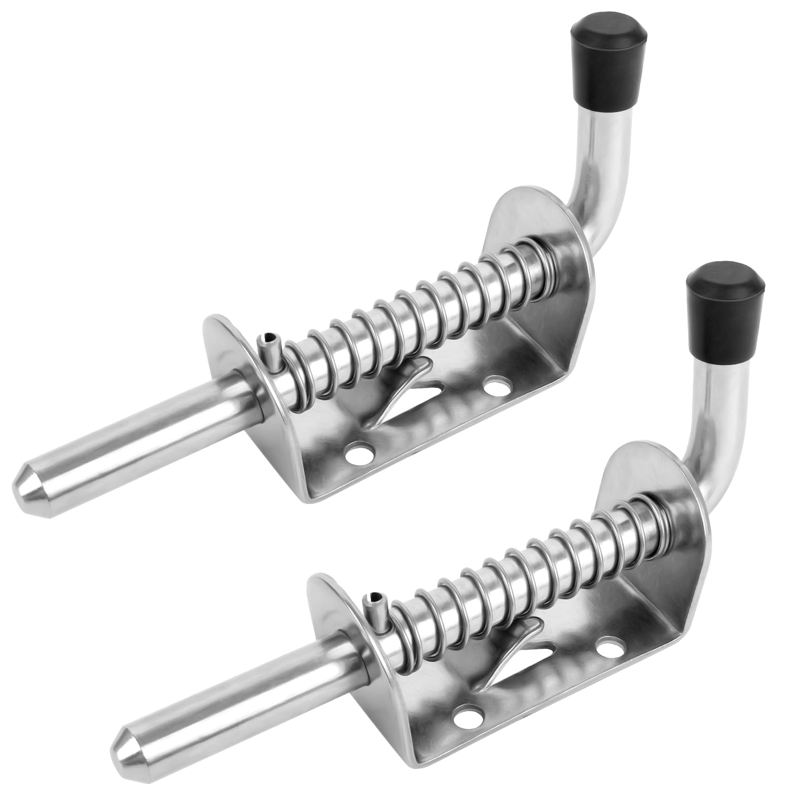 TOTSUN 2Pcs Spring Loaded Latch, 5 Inch/128mm Stainless Steel Barrel ...