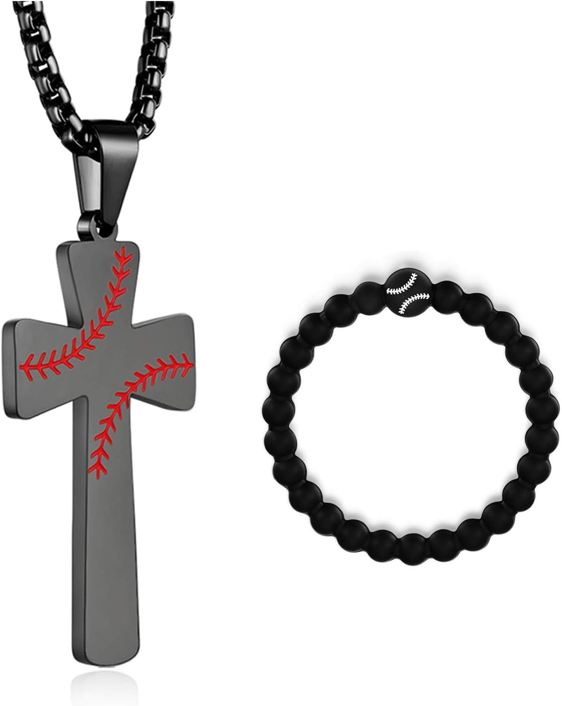 XIEXIELA Baseball Cross Necklaces for Boys I CAN DO All Things Strength ...
