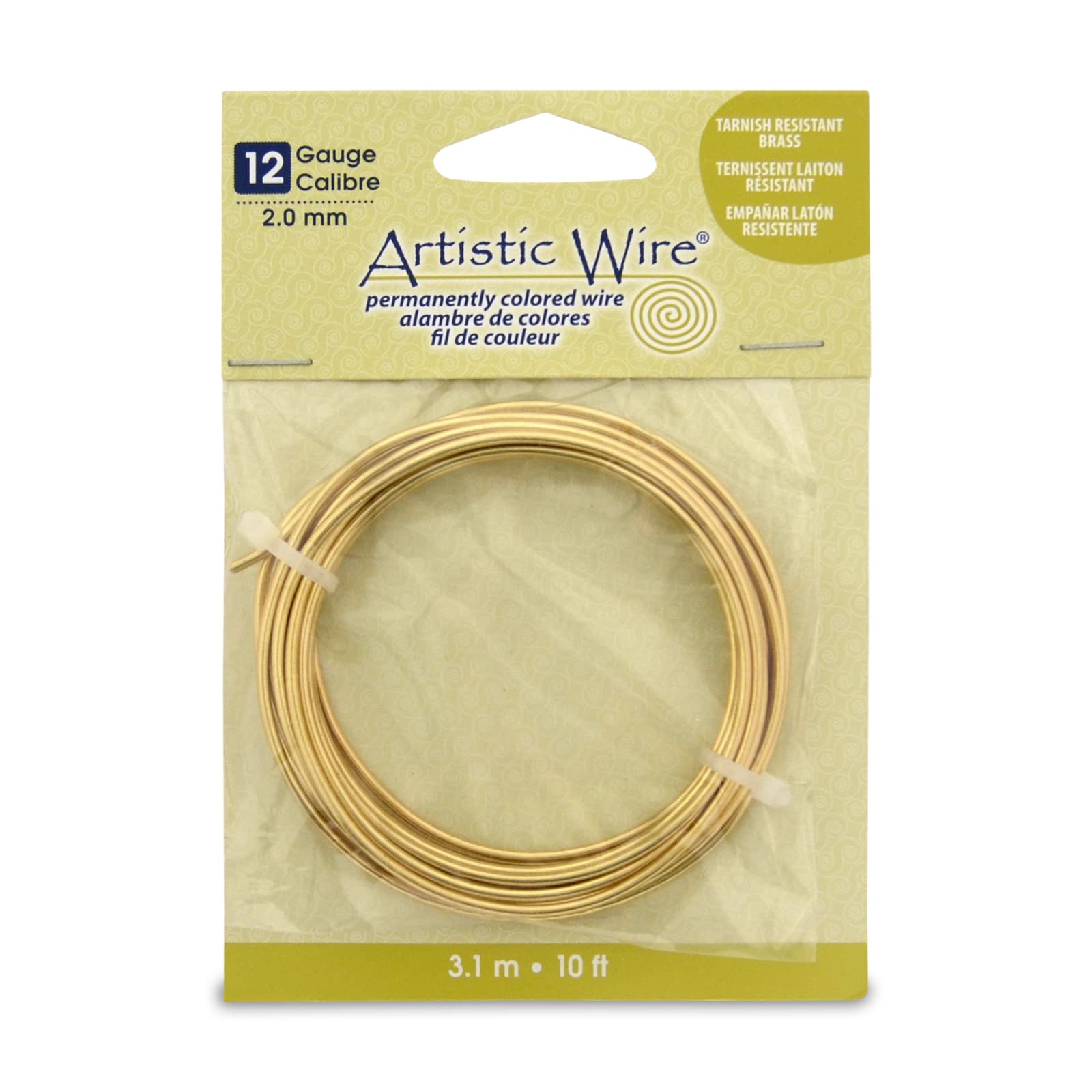 Snapklik.com : Artistic Wire 12 Gauge Tarnish Resistant Brass Craft ...