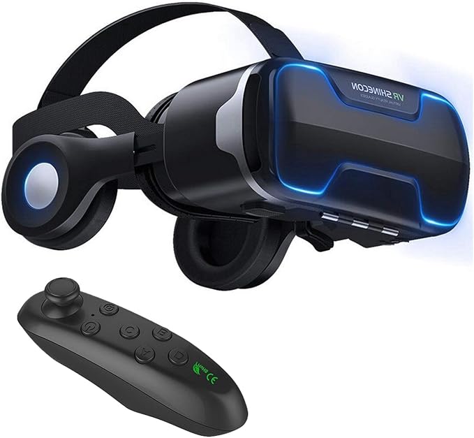 Amazon.com: VR Goggles Virtual Reality Headset with Remote & Headphones ...