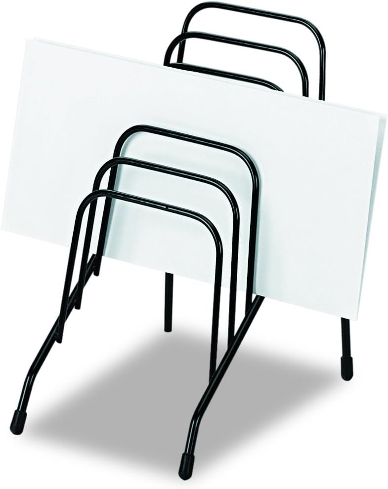 Fellowes Step File Junior Wire Organizer Rack, 6 Sections, Black (72613 ...