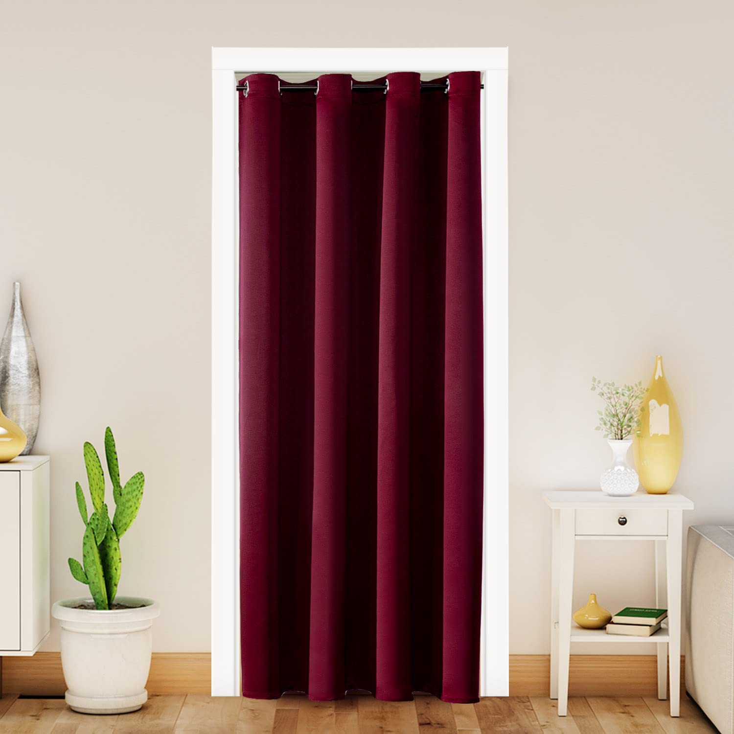 Amazon.com: ChrisDowa Blackout Door Curtains for Doorway Privacy ...