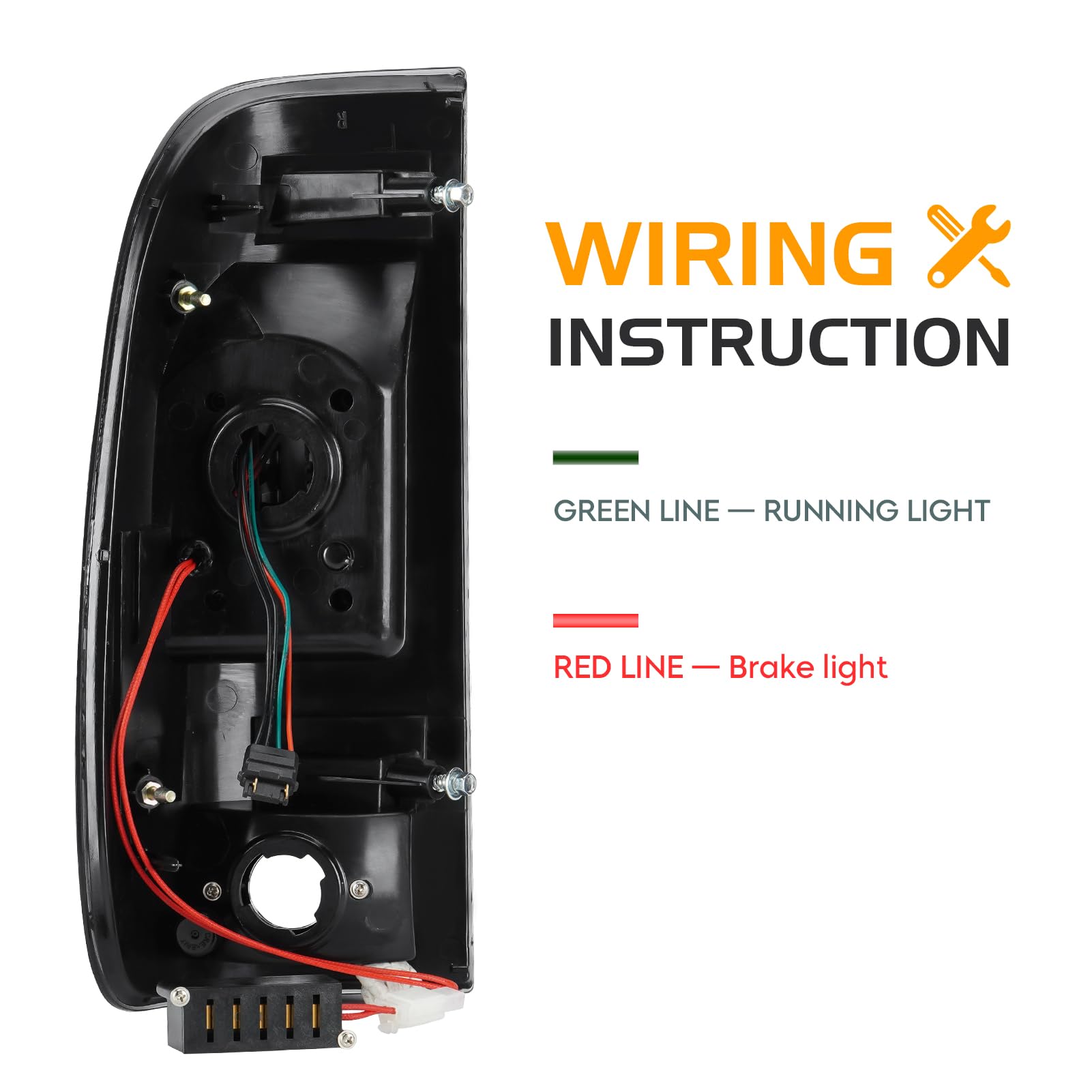LED Tail Light Assembly + 3rd Brake Light Kit for 1997-2003 Ford F150 ...