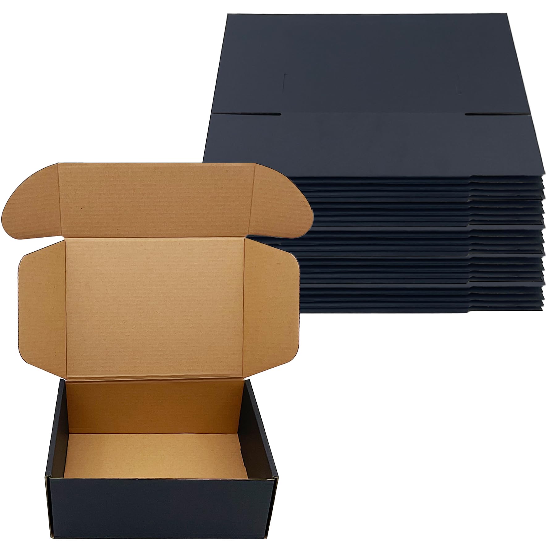 Amazon.com: 24 Pack 8x6x3 inch Black Shipping Boxes ，Cardboard ...