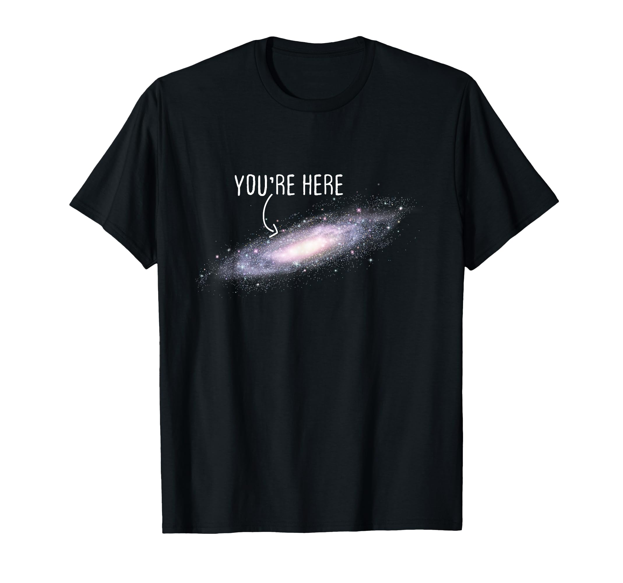 Amazon.com: You Are Here Milky Way Science Planet Astronomer T-Shirt ...