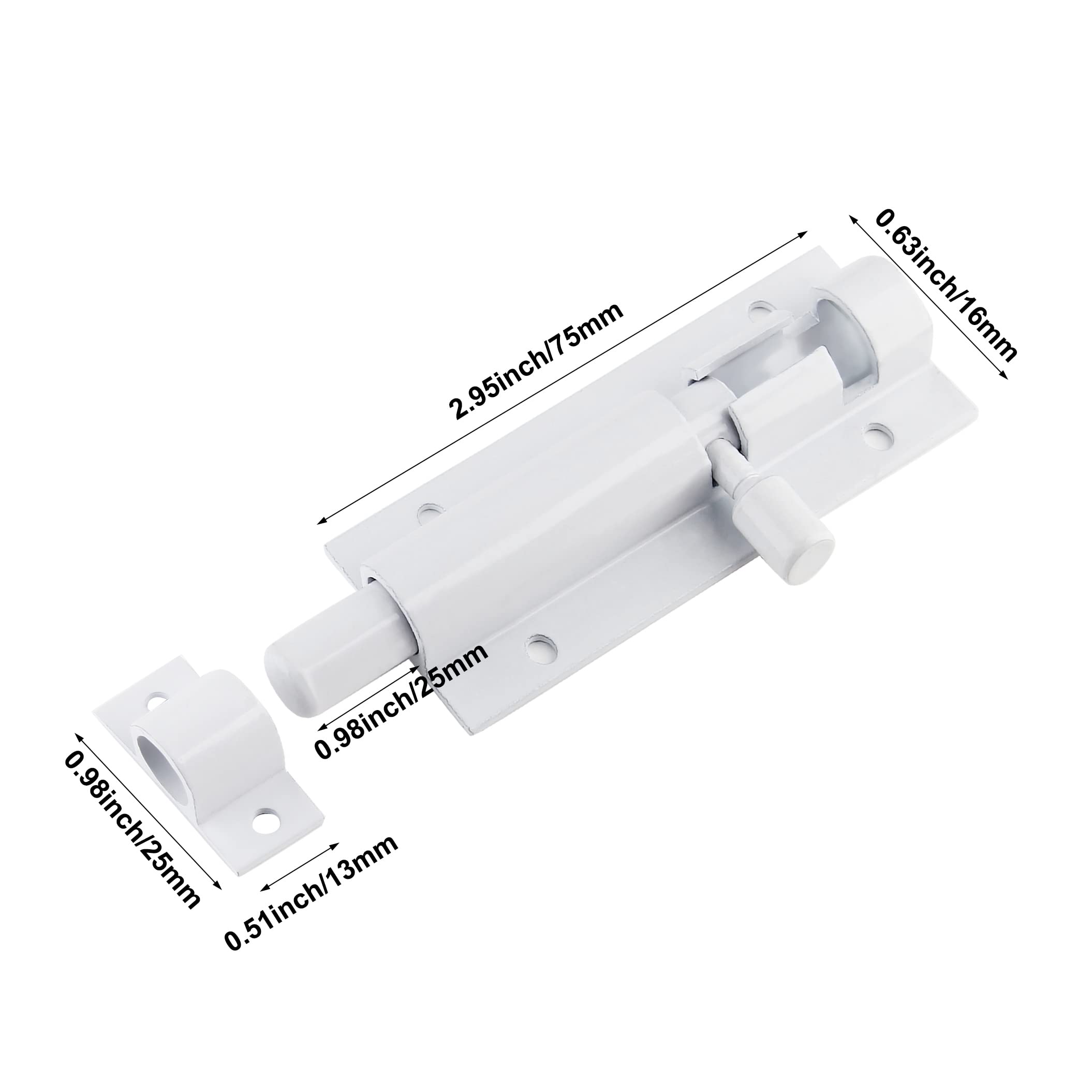 Snapklik.com : 5 PCS Barrel Bolt Latch 3 Inch Heavy Duty Slide Lock ...