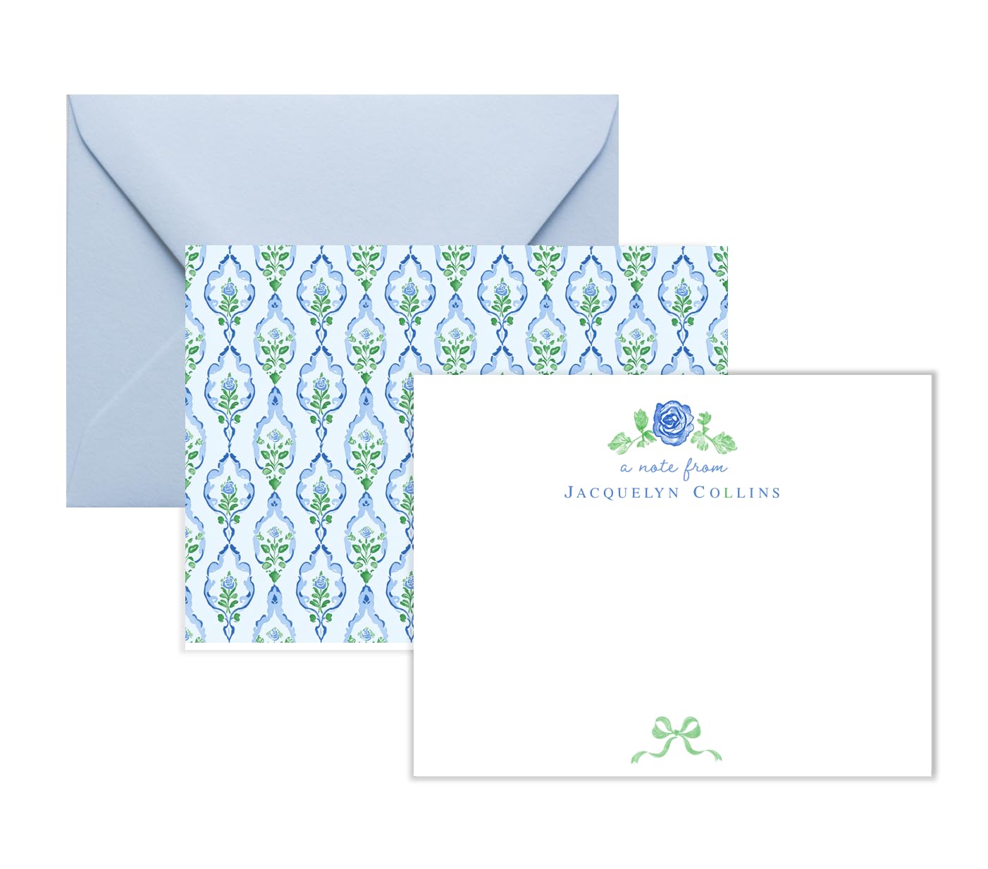 Amazon.com: Lemon Grace Co - Personalized Chinoiserie Note Cards ...