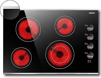 Karinear Ceramic Hob, Built-in 4 Burners Electric Hob 77cm Ceramic ...