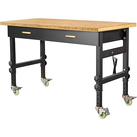 Fedmax Work Bench - 48" Rolling Portable Workbench for Garage - Metal ...