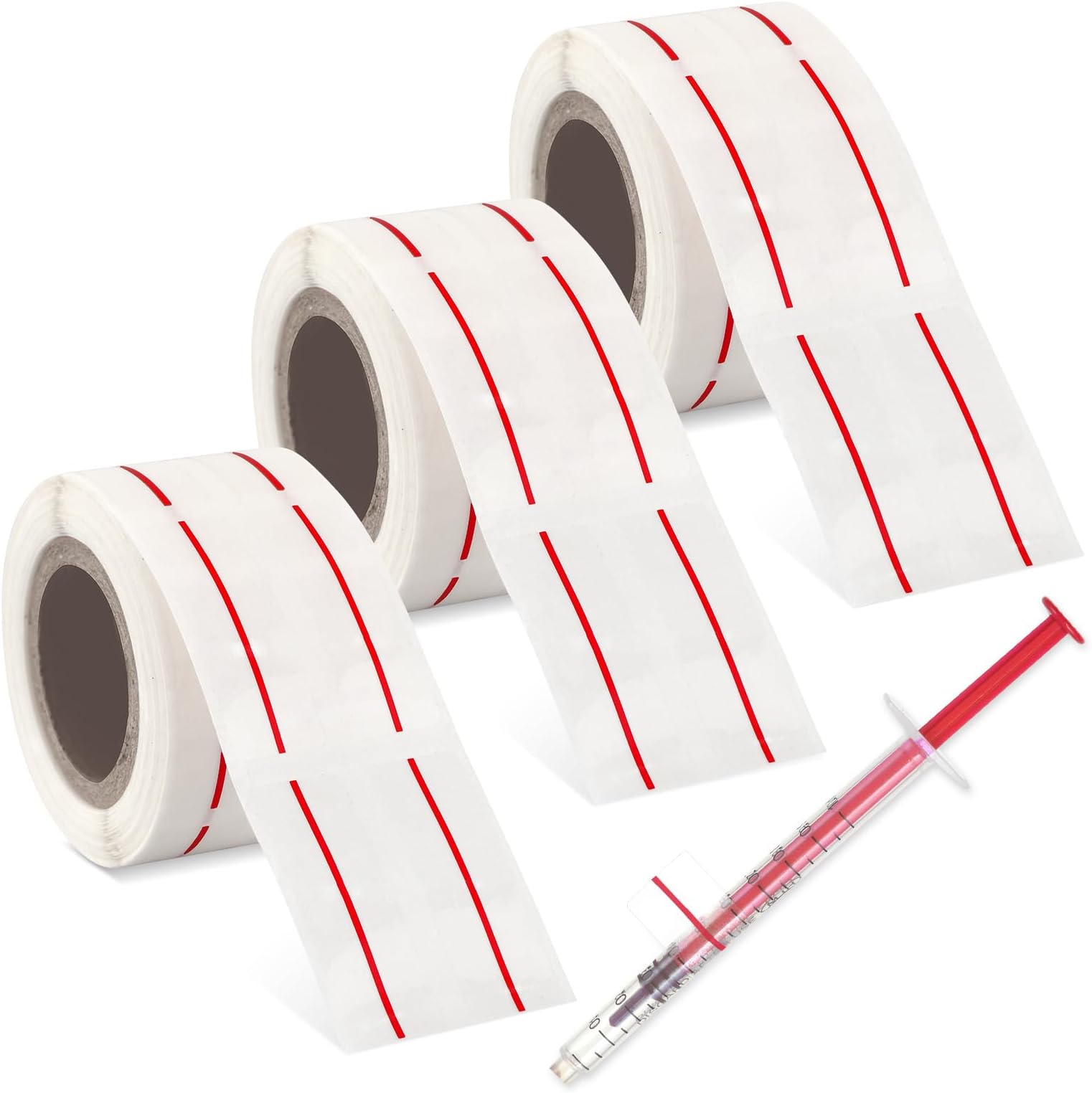 Amazon.com : 1500 Pieces Syringe Labels Syringe Line Stickers 1.5 * 0.5 ...