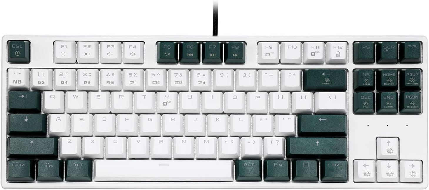 Amazon.com: Hexgears GK13 Mechanical Keyboard, 87 Keys TKL Wired Keyboard, RGB Mixed Backlit ...