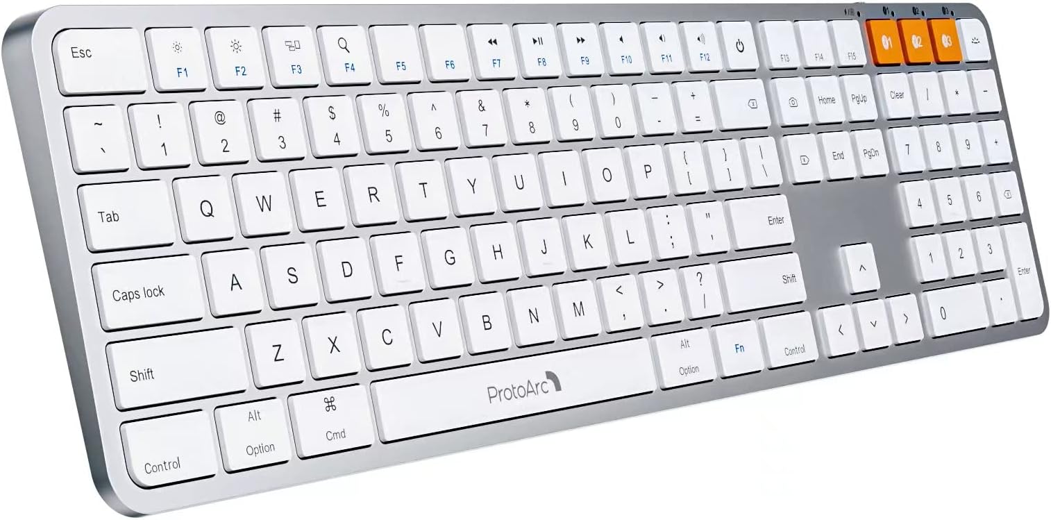 Amazon.com: ProtoArc Backlit Bluetooth Keyboard for Mac, K100-A Ultra Slim Wireless Keyboard ...