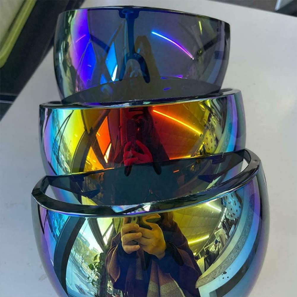 Oversized Shield Sunglasses - Full Face Coverage, Polarized Mirror ...