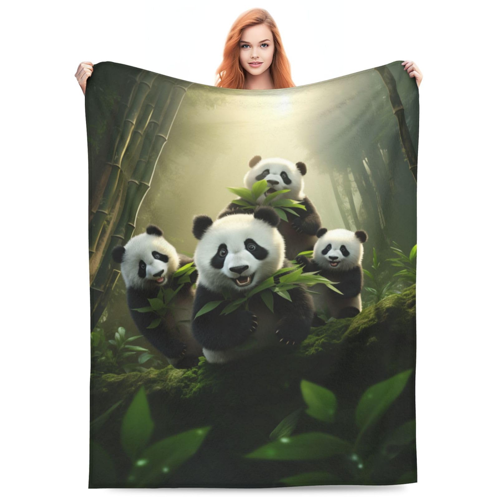 Amazon.com: amepay Cute Pandas Bamboo Blanket Gifts for Adults Kids ...