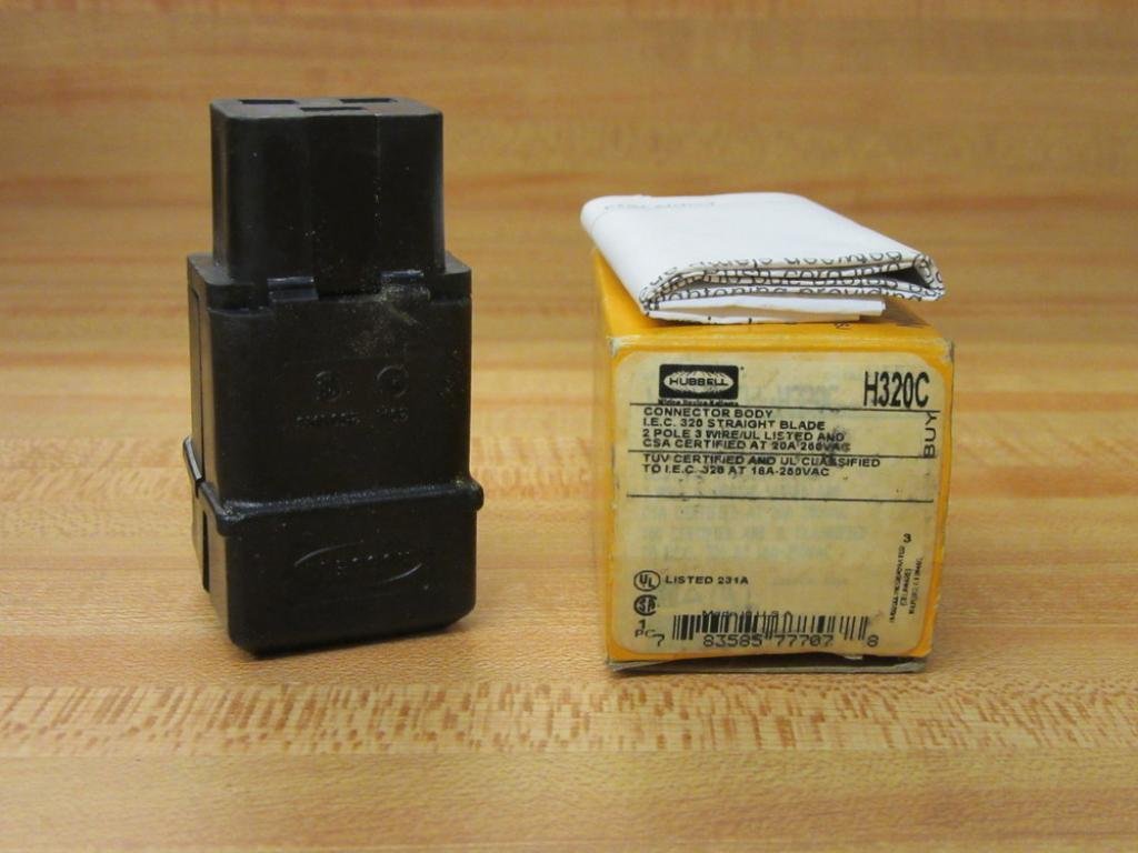 HUBBELL H320C AC Connector IEC60320 C19 Female Straight Entry UL ...