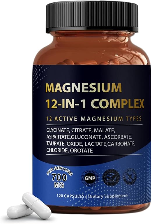 Amazon.com: Magnesium Complex 700mg 12 in 1 Magnesium Supplement with ...