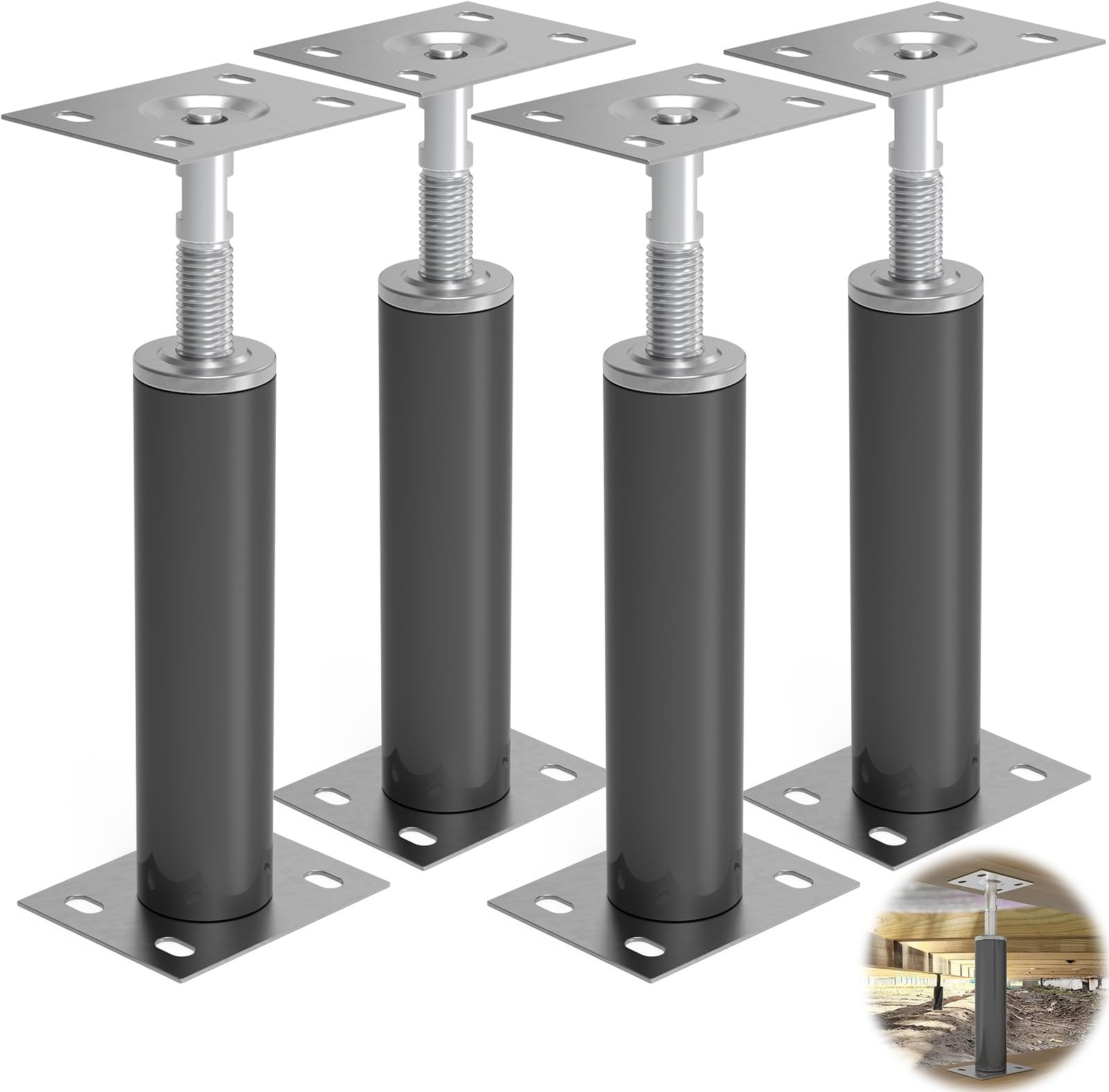 Amazon.com: Adjustable Floor Jack Post 15 Gauge - Size Range 1'-1'3" (2 ...