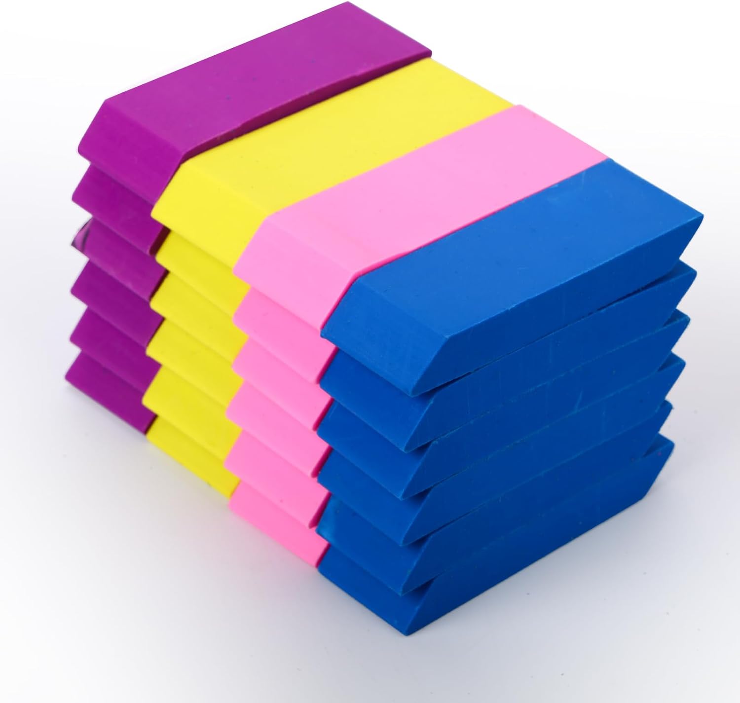Amazon.com: AmoreAngel Crafts 24 Pcs Eraser，Colorful Block Erasers, 4 ...