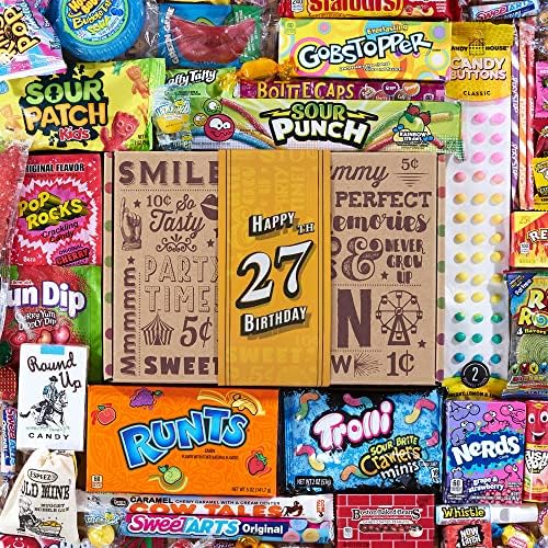 Amazon.com : Vintage Candy Co. 27th Milestone Birthday Retro Candy Gift ...
