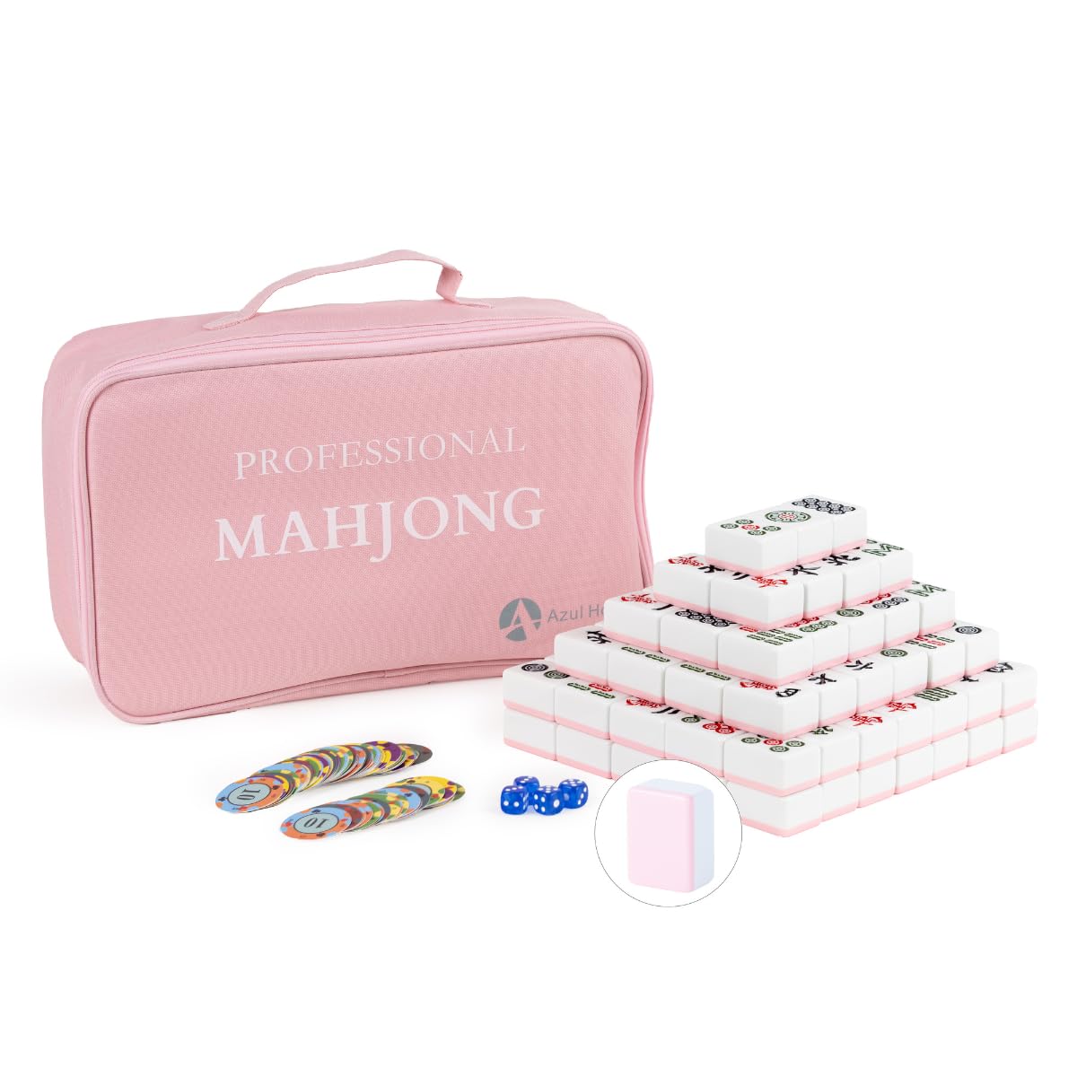 Amazon.com: AzulHome Mahjong Game Set, 144 Extra Large 42mm(1.7 ...