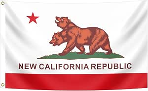 Amazon.com : TSYIOLAR New California Republic Flag Polyester 3x5Ft ...