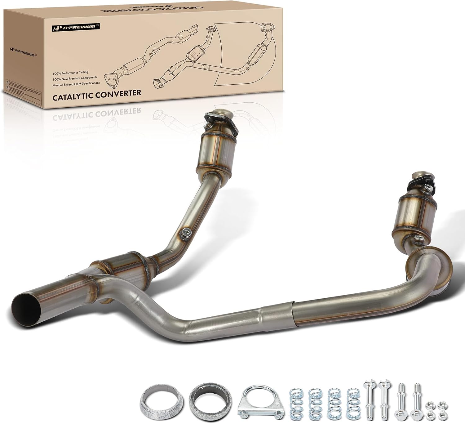 A-Premium Front Catalytic Converter Kit Direct-Fit Compatible with Jeep ...