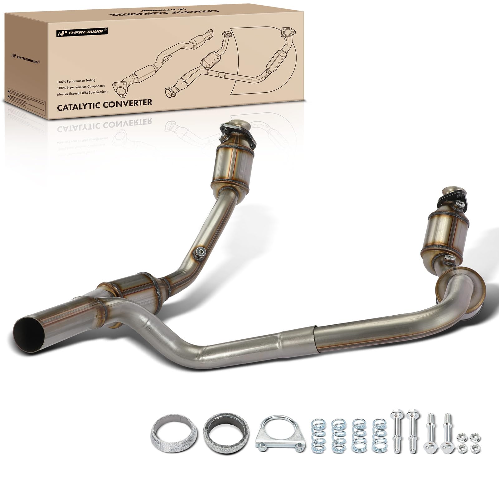 Amazon.com: A-Premium Front Catalytic Converter Kit Direct-Fit ...