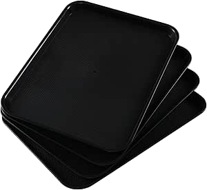 Amazon.com | Anbers Set of 4 Plastic Eating Trays, Rectangle Tray for ...