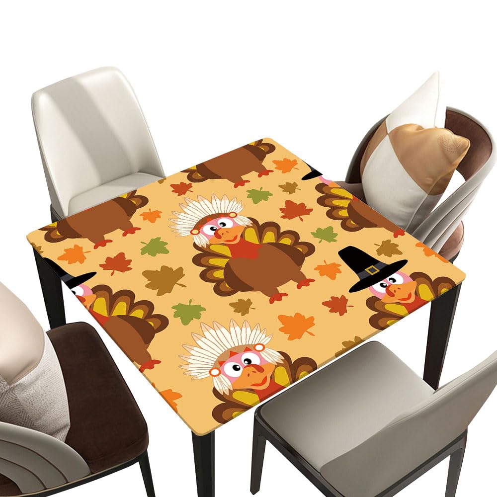 Amazon.com: SUPNON Square Fitted Table Top Cover Thanksgiving Day ...
