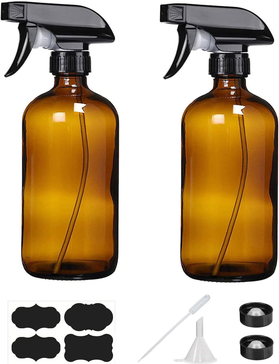 Triko Juego de 2 Botellas de Spray Ajustables de Vidrio vacías ...