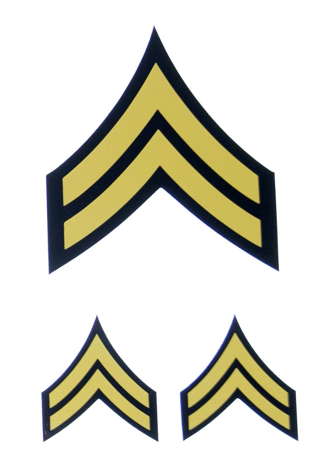 Amazon.com - US Army Military Corporal Rank Stripes Colored CPL Decal ...