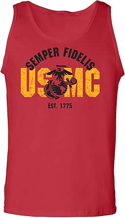 zerogravitee USMC Semper Fidelis Est. 1775 Adult Tank Top at Amazon Men ...