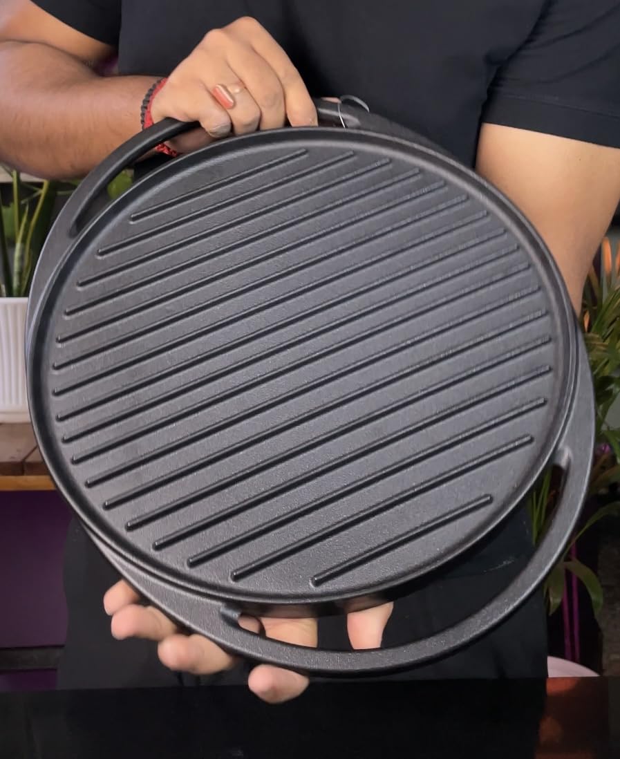 Buy Pigeon by Stovekraft Pre-Seasoned Cast Iron Double Side Tawa ...