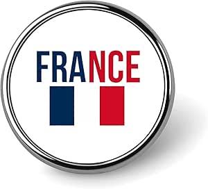 Amazon.com : France French Flag Fashion Badge Brooch Pin Round Lapel ...